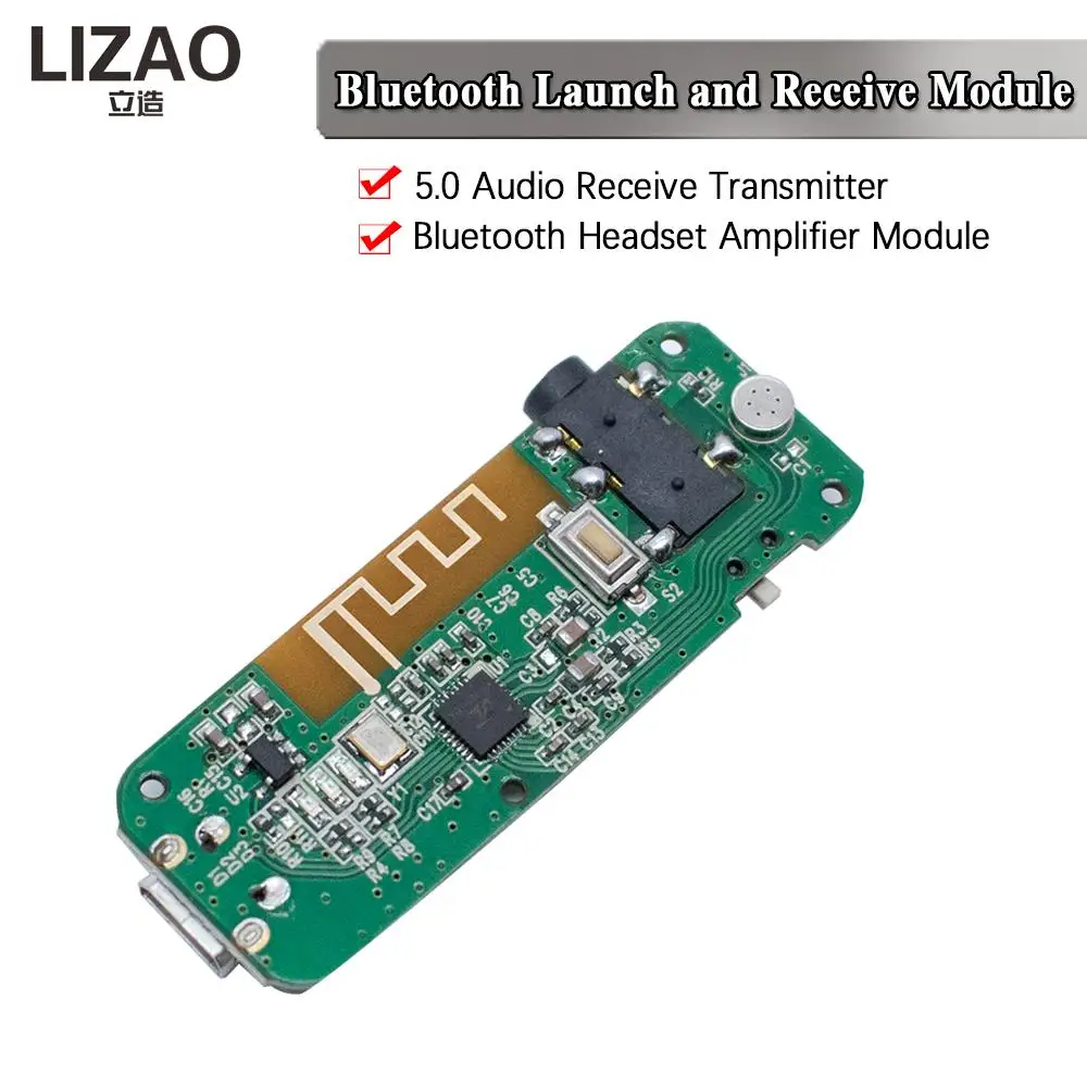 Bluetooth transmitting and receiving module Stereo 5.0 audio receiving ...