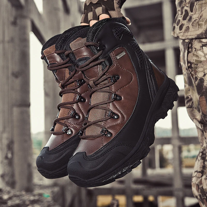 High-top-combat-boots-men-s-plus-size-waterproof-outdoor-motorcycle ...