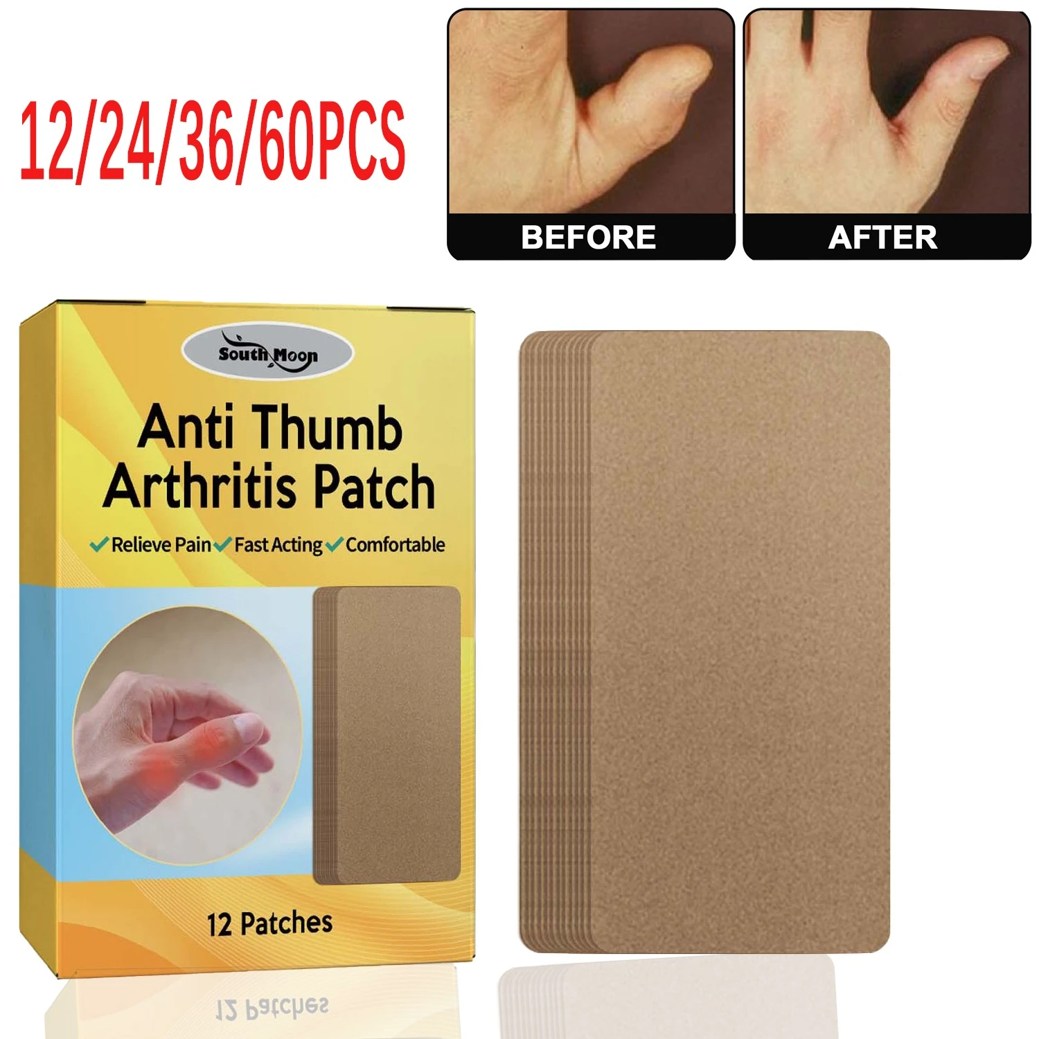 Anti Thumb Arthritis Patch Alívio da Dor nas Articulações do Pulso e do ...