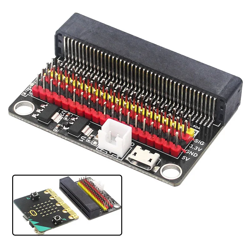 بي بي سي مايكرو: بت V2 GPIO توسيع المجلس DIY3.3V 5 فولت محول IO GPIO اندلاع Microbit للمراهقين ...