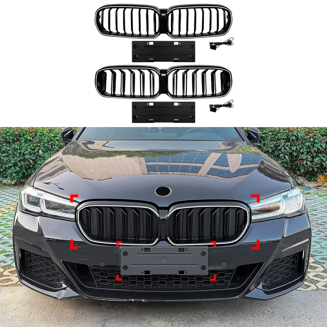 Applicable to BMW 5 Series G30 G31 LCI 2021-2023 Illuminated LED Grille ...