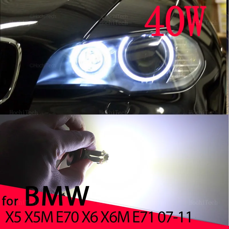LED Car Angel Eyes Marker Lights Bulbs error free For BMW X5 X5M E70 X6 ...