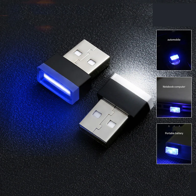 1Pc Mini USB intérieur LED voiture lumière Auto intérieur atmosphère ...