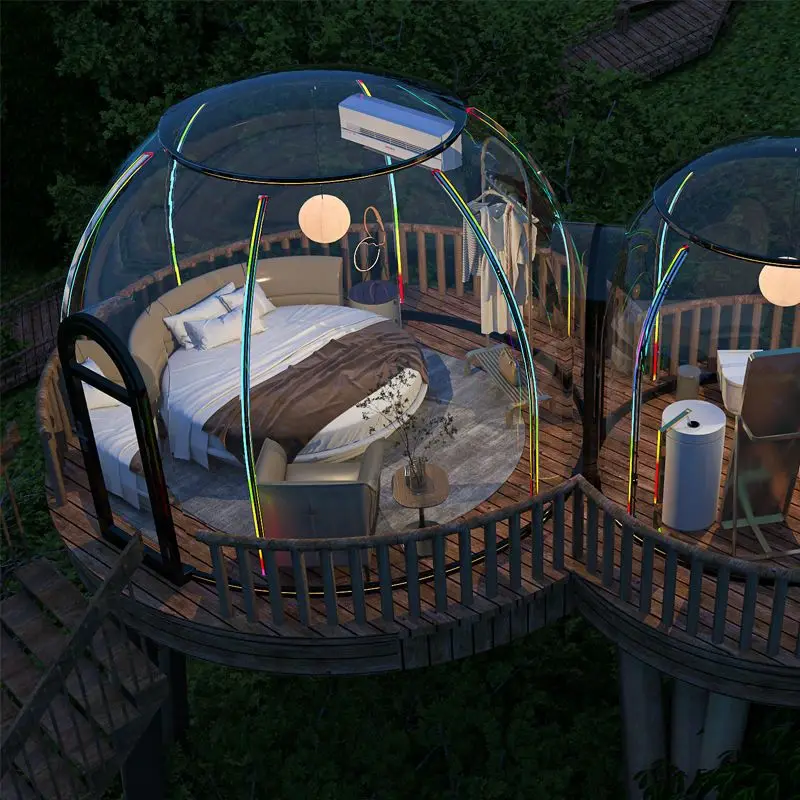 Prefab-Cabin-House-Restaurant-Home-Transparent-Bubble-Glamping-Dome-Air ...