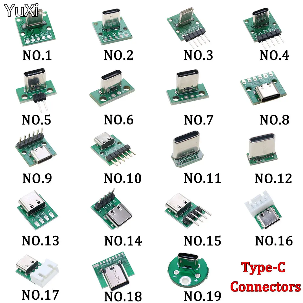 1PCS-Type-C-Vertical-Straight-Plug-Double-Side-Positive-Negative-Plug ...