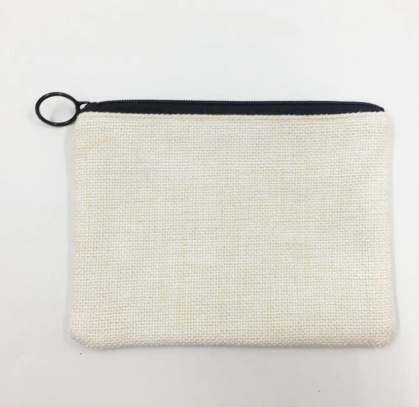 10pcs Coin Purses Sublimation DIY White Blank Linen Short Storage Bag ...