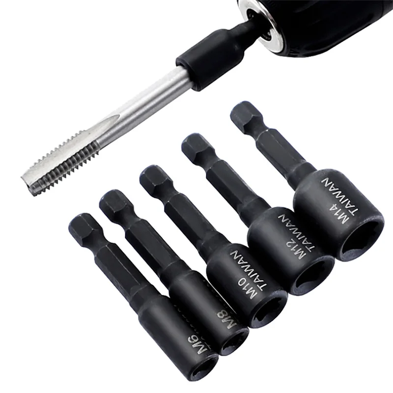 Tap-Socket-Adapter-1-4-Hex-Shank-Square-Drive-Thread-Tap-Socket-Chuck ...