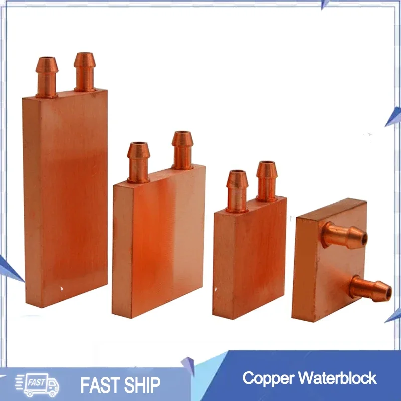 Copper-Waterblock-Radiator-40-40-40-80-Computer-CPU-GPU-Heatsink-Cooler ...