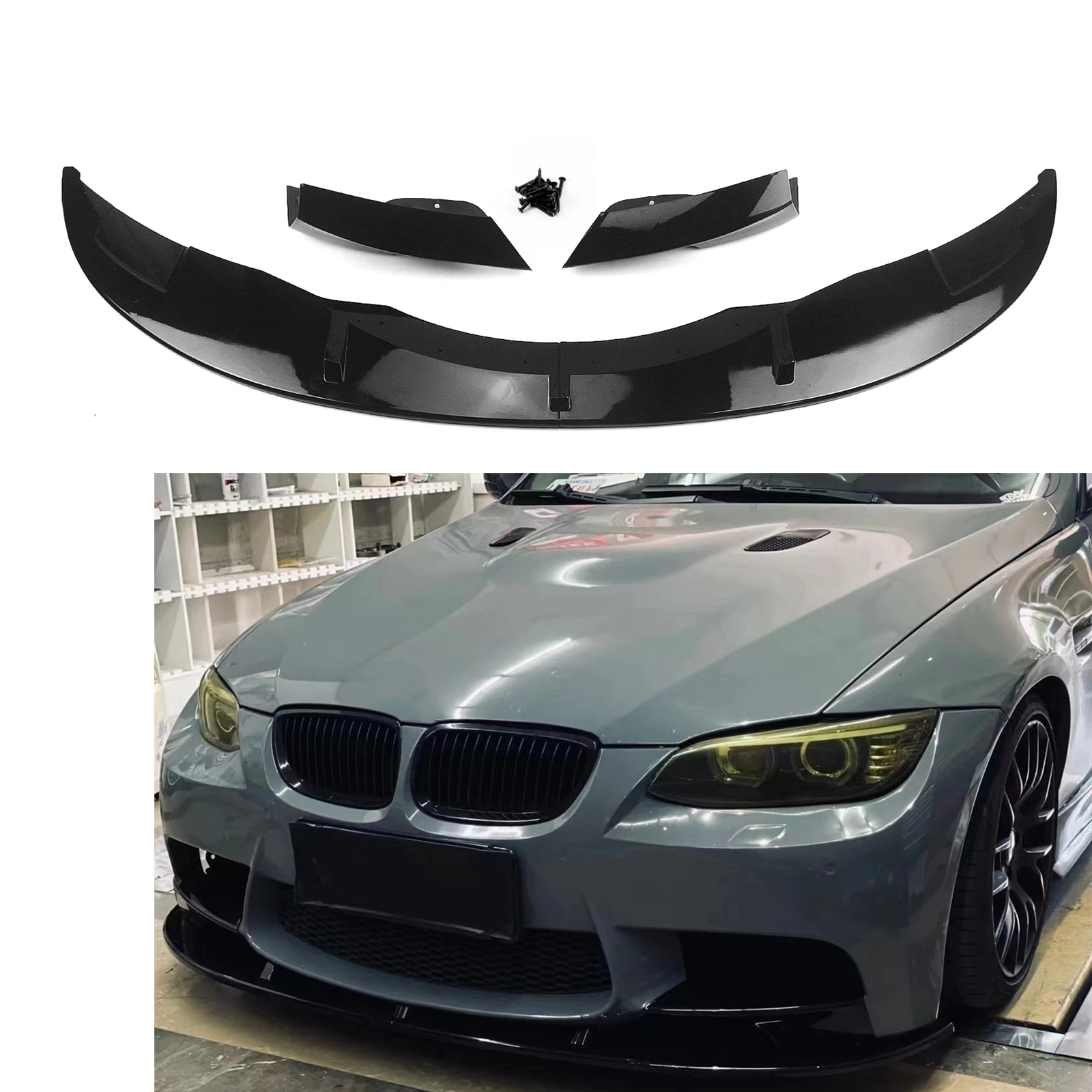 Front Bumper Spoiler Lip For BMW E90 E92 E93 M3 2007-2013 Base Coupe ...