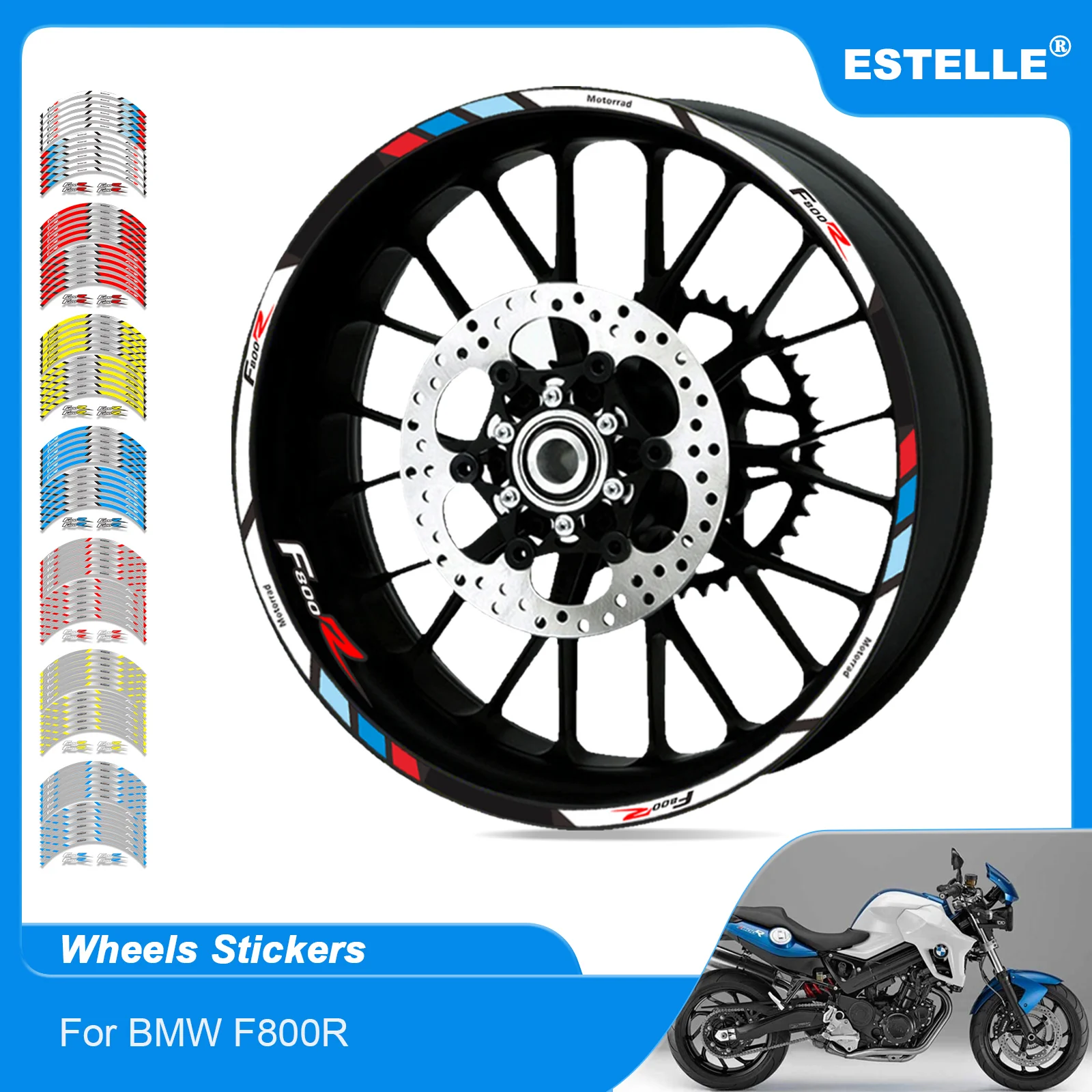 Hot Sell For Bmw F800r All Years Motorcycle Reflective Decals Wheels ...