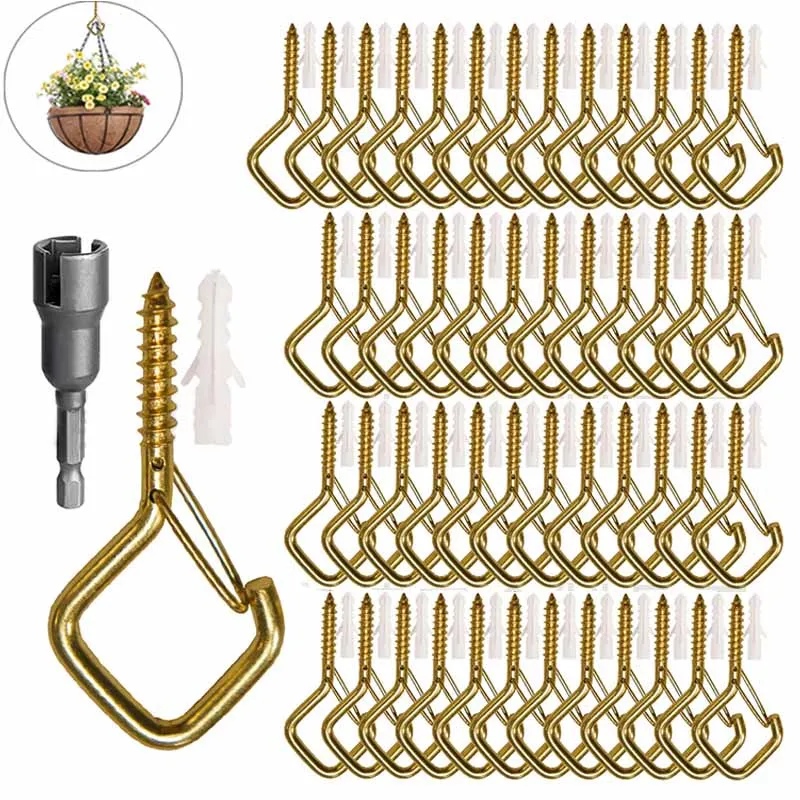 Small-Square-Snap-Hanging-Screw-Hook-Courtyard-Garden-Plants-Ceiling ...