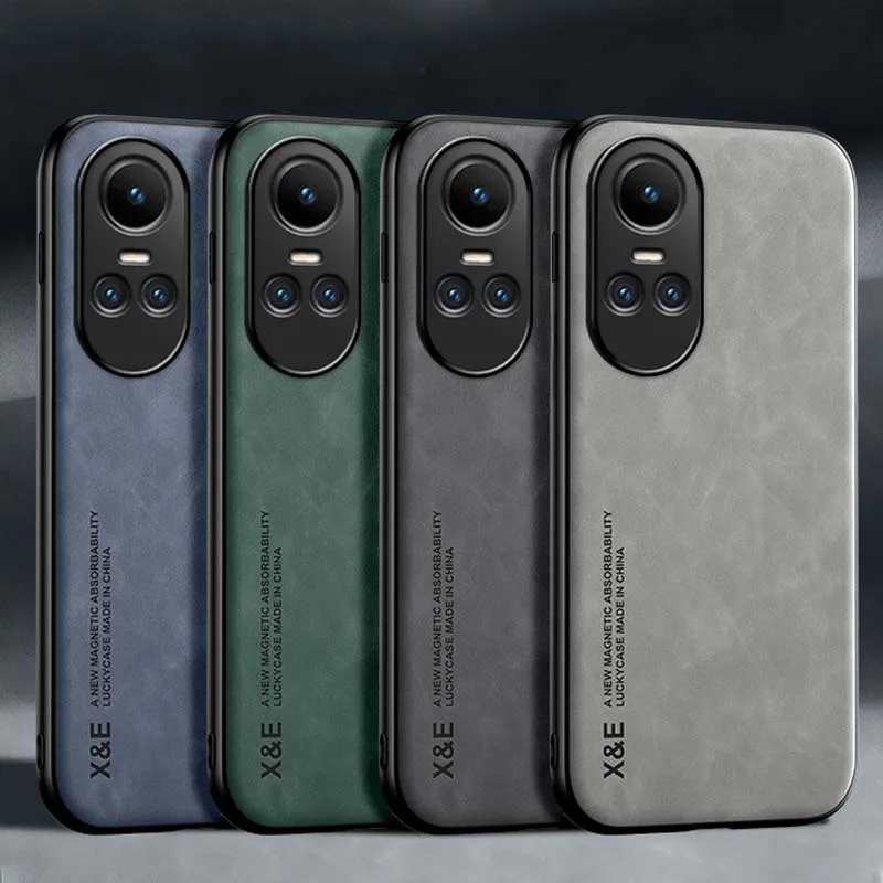 For-Oppo-Reno-10-5G-Case-Reno-8-Pro-5G-Luxury-Leather-Magnetic-Car ...