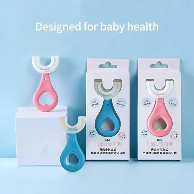 2pcs-U-Shaped-Kids-Toothbrush-Baby-Teeth-Cleaning-Brushing-Instrument ...