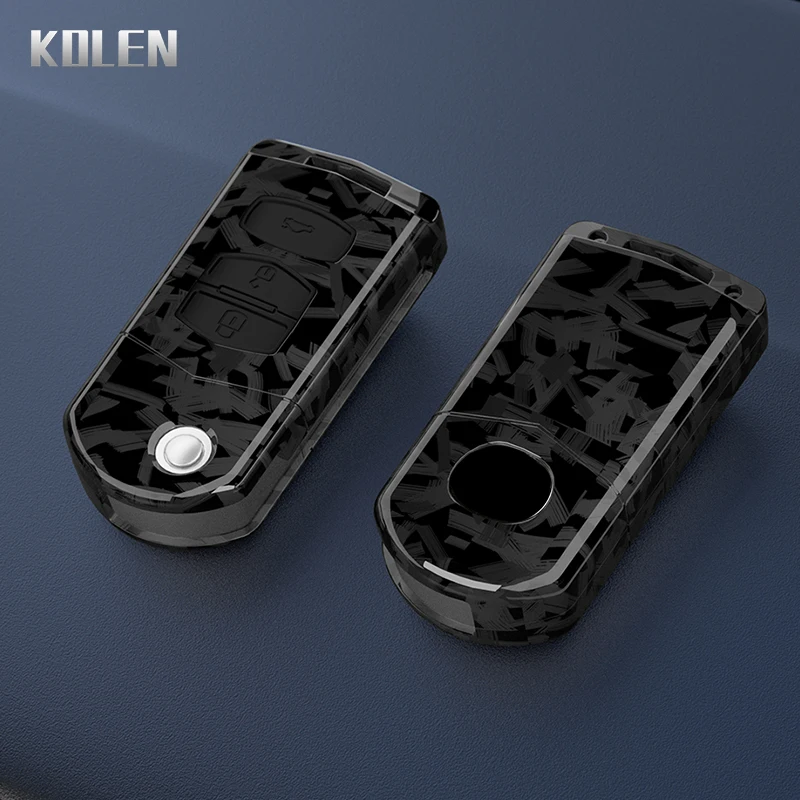 Carbon Fiber Style Car Key Case Cover Fob For Mazda 2 3 5 6 8 CX7 CX-7 ...