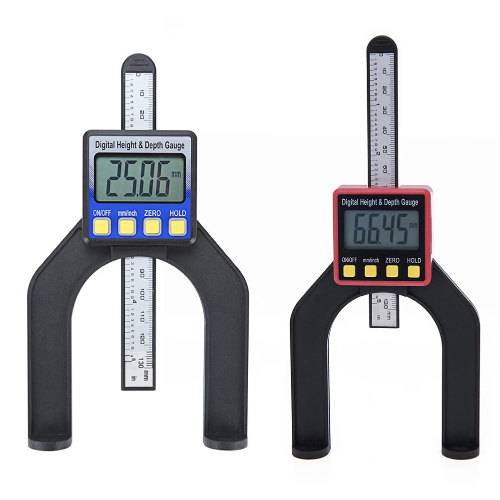 Digital Depth Gauge LCD Height Calipers for Woodworking Precise ...
