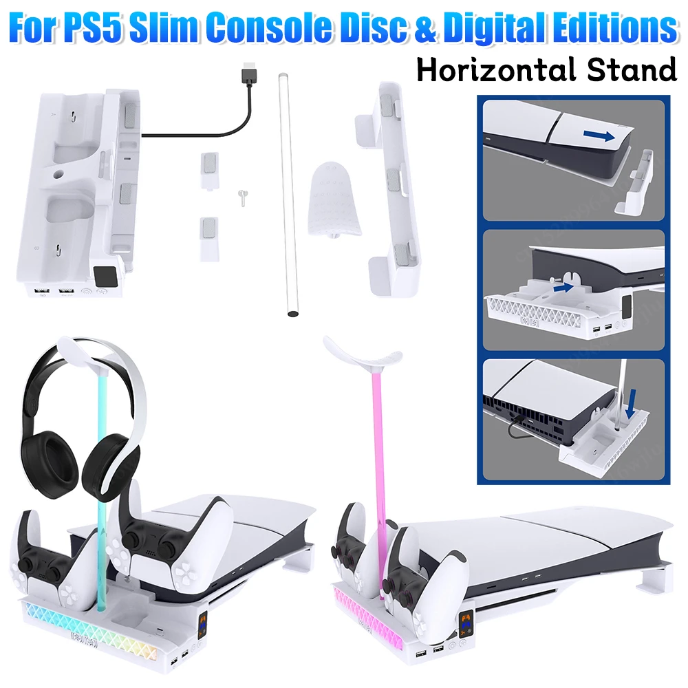 Horizontal-Stand-For-PS5-Slim-Base-Holder-Support-Storage-Stand-for ...