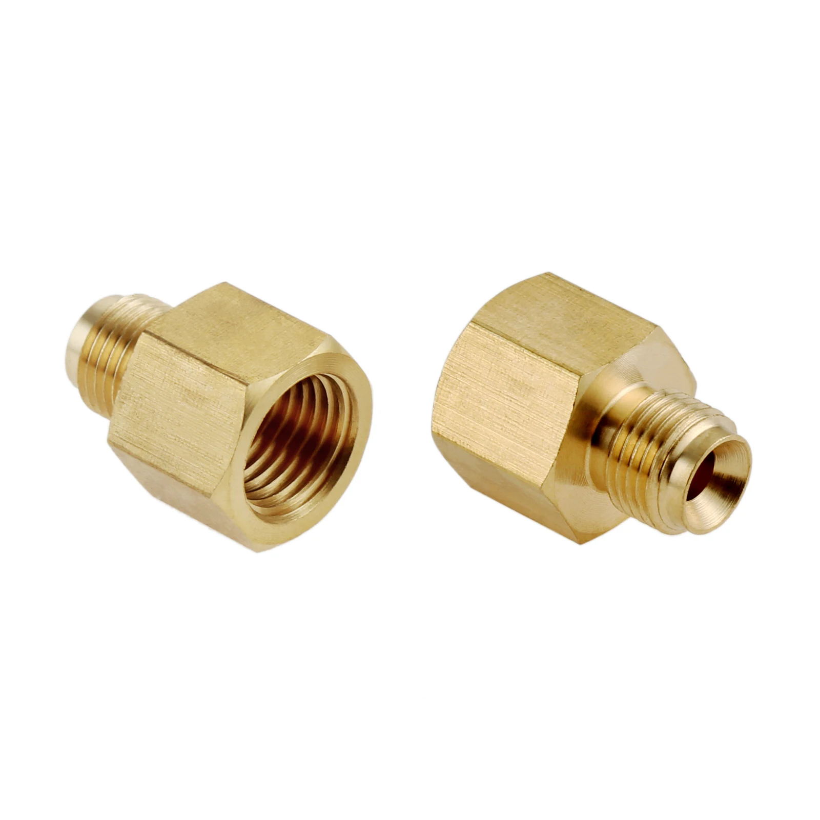 2pcs-1-4-Female-Pipe-NPT-1-4-Inverted-Male-Flare-Fitting-7-16-24UNF ...