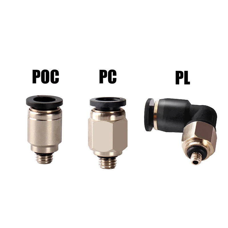 5pcs 3mm 4mm 5mm 6mm Tube OD x M3 M4 M5 M6 1/8" BSP Male Thread Air ...