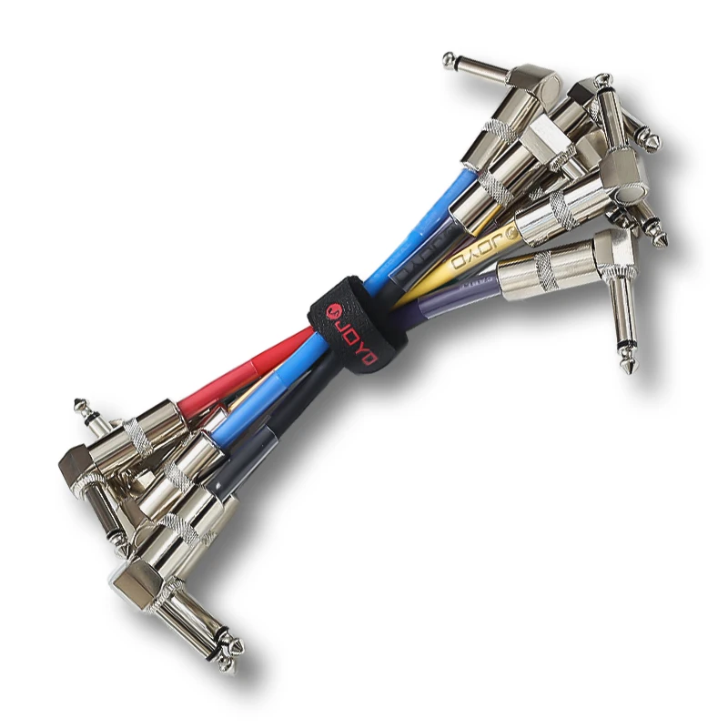 JOYO Guitar Pedal Effects Connection Cables CM-11 Dual 6.35mm L-Shaped ...