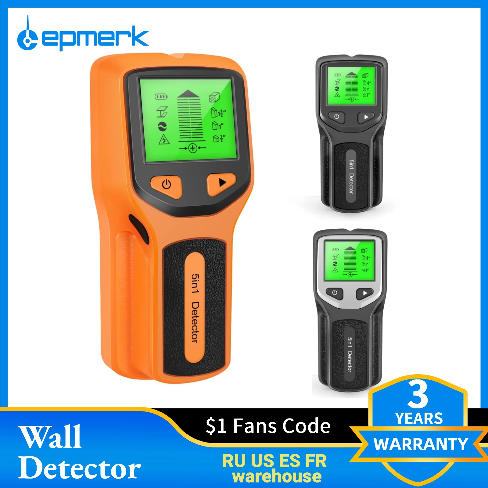 Multifunctional-5-in-1-Wall-Studs-Detector-Handheld-Metal-Stud ...