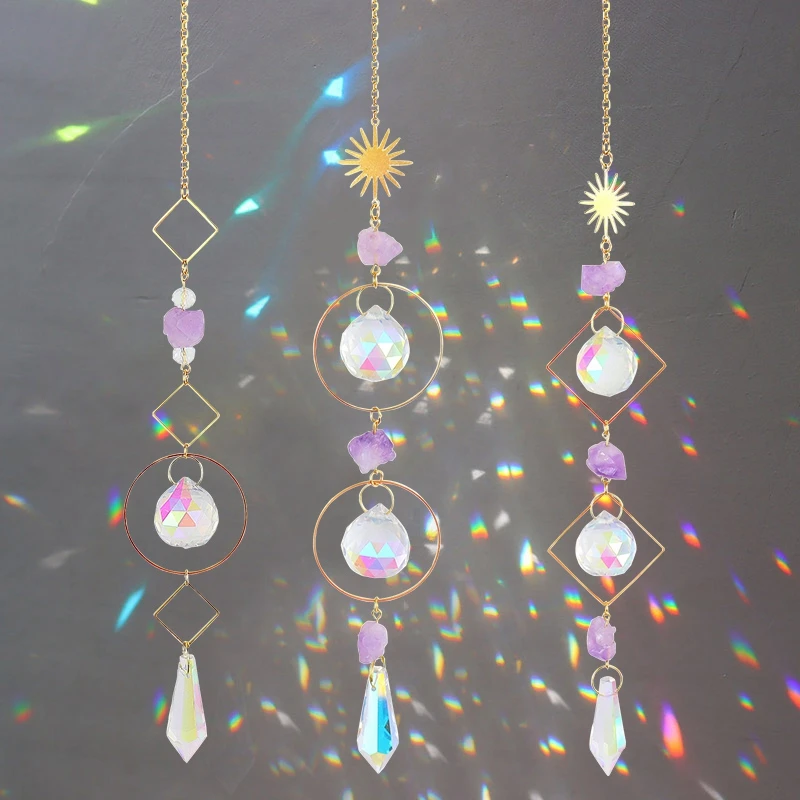 Wind Chimes Hanging Decorations | Suncatchers Hanging Crystals ...