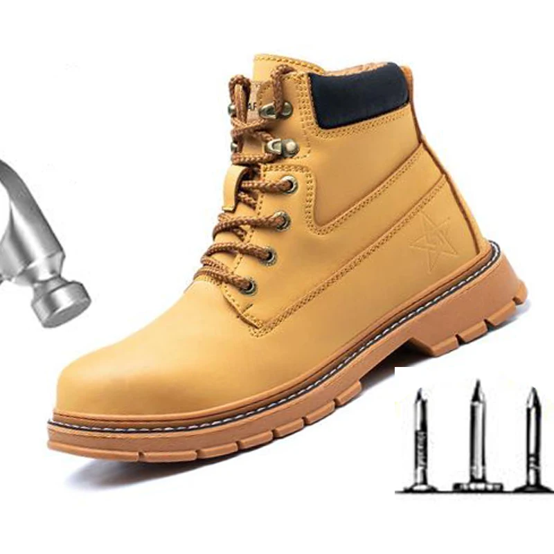 high-top-Work-Boots-For-Men-Anti-smash-Anti-puncture-Work-Shoes-Steel ...