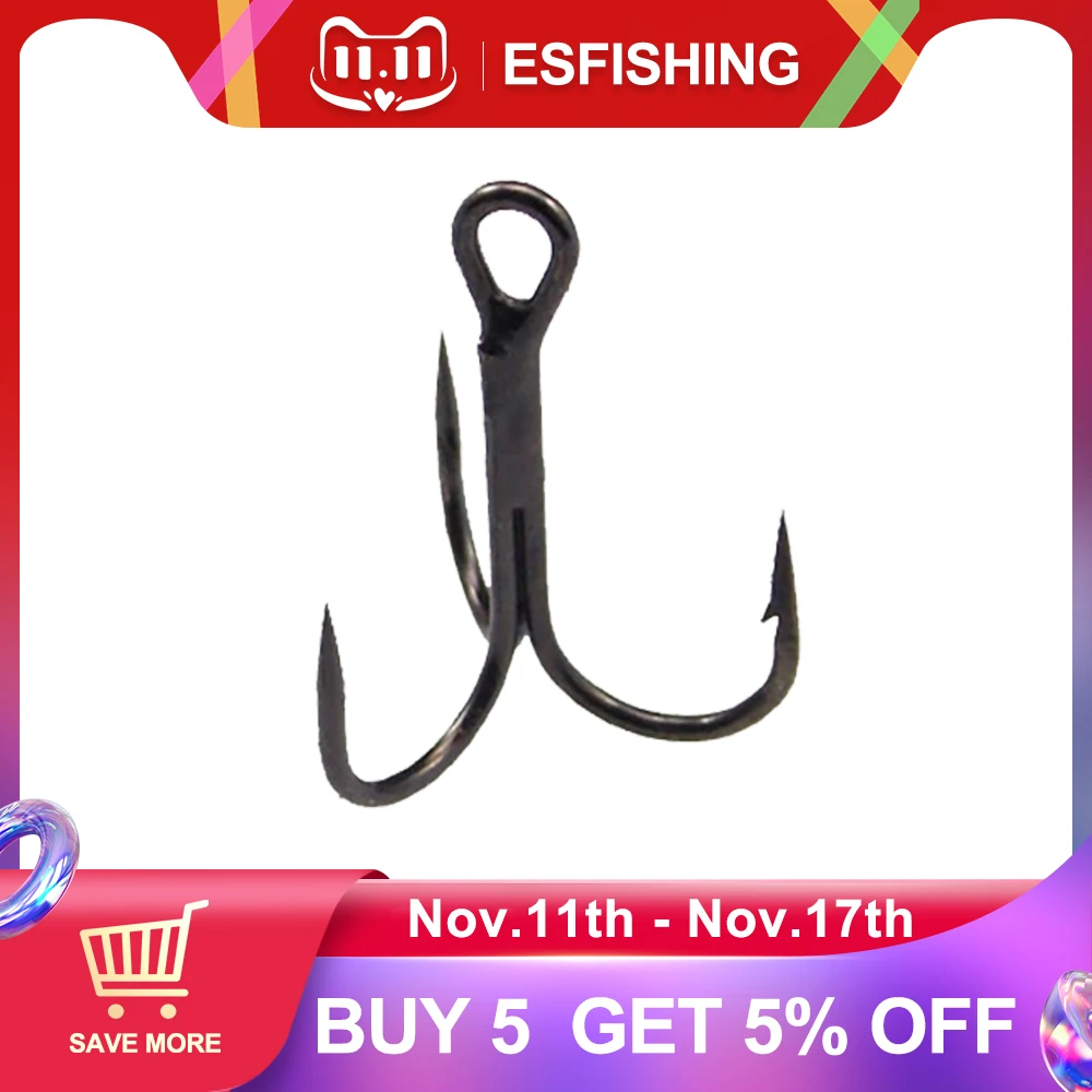 ESFISHING-12pcs-Fishing-Hook-Carbon-Steel-Barbed-Fishhooks-Super-Sharp ...