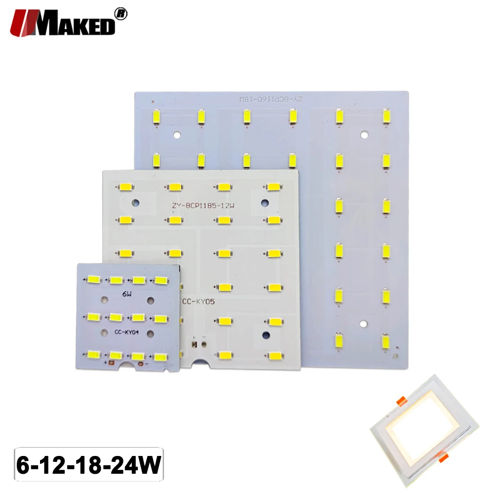 5-10Pcs-LED-PCB-6W-12W-18W-LED-Downlight-Aluminum-Plate-Lighting ...