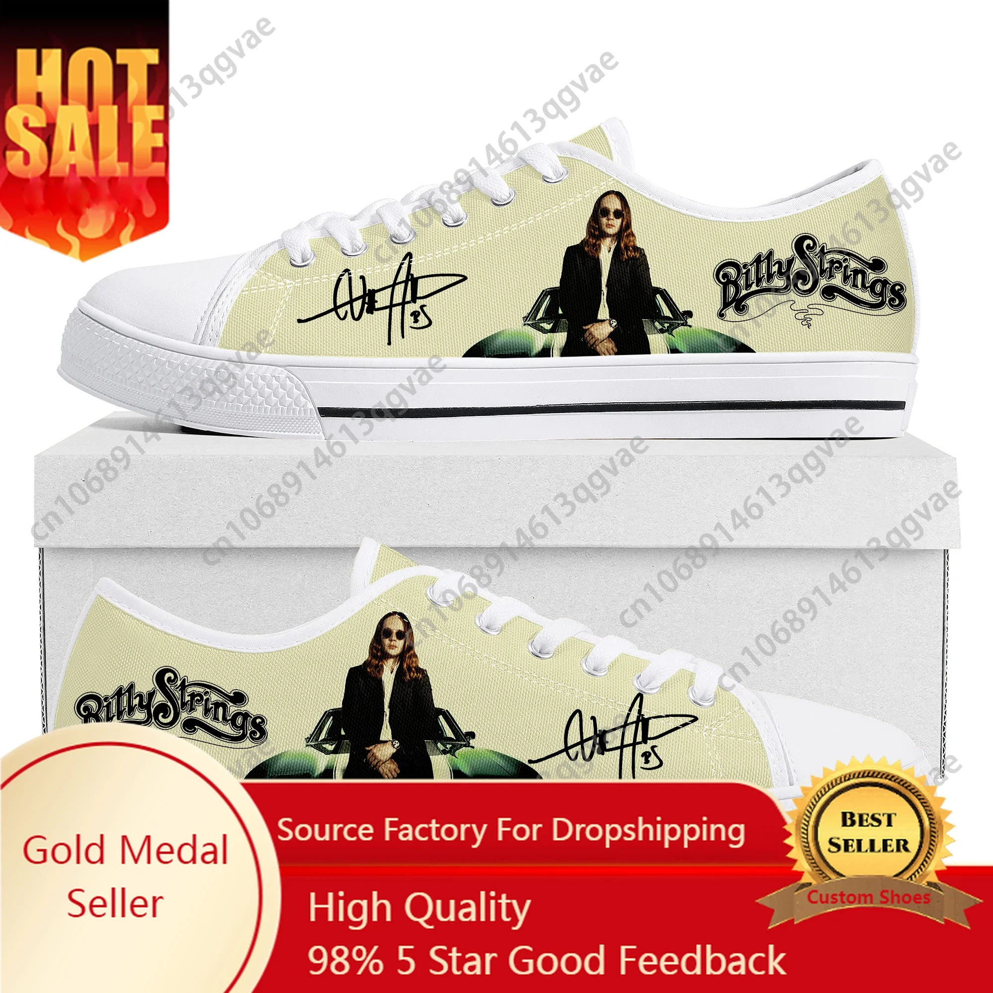 Billy Music Strings American Guitarist Low Top Sneakers Womens Mens ...