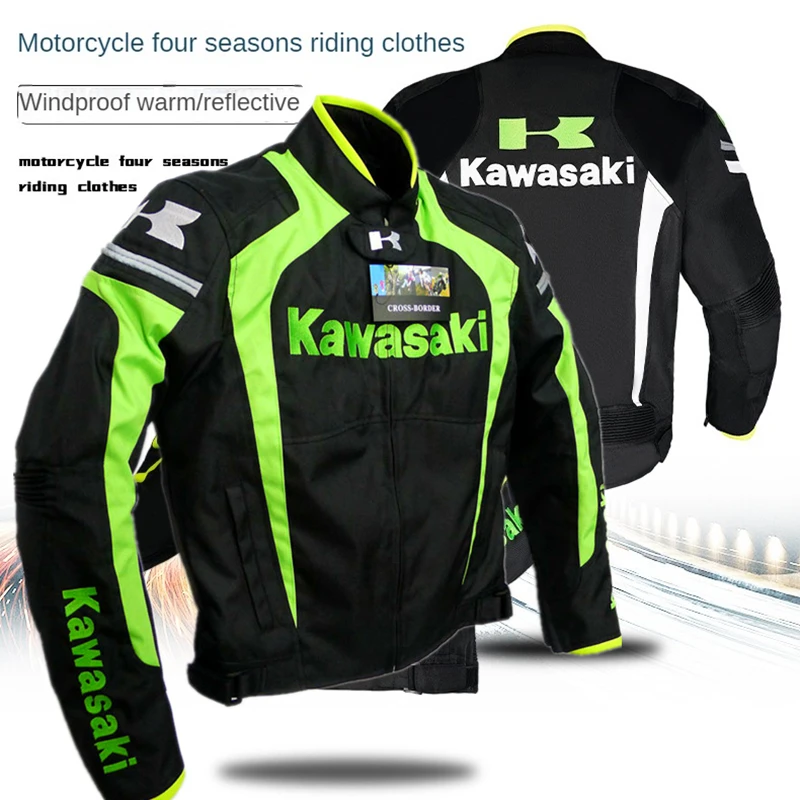 Kawasaki-New-Oxford-Racing-Jacket-Perfect-for-Four-seasons-Riding-Off ...