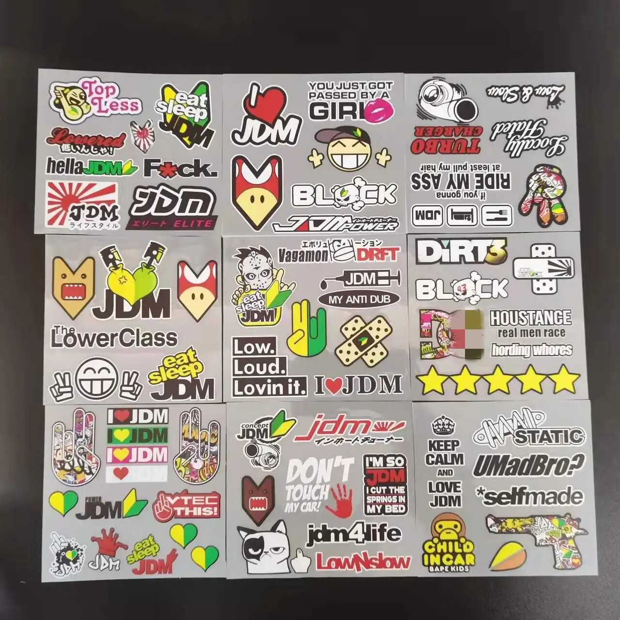 JDM-Vinyl-Stickers-Relievo-Car-Styling-JDM-Modification-Stickers-for ...