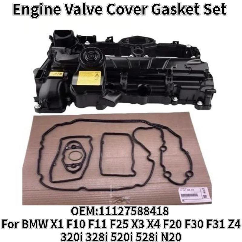 Engine-Valve-Cover-Gasket-Rocker-Set-11127588418-For-BMW-X1-F10-F11-F25 ...