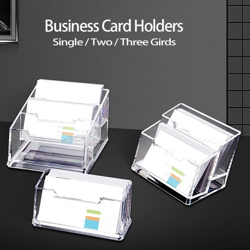 1Pcs Business Card Holder Display Stand Creative Desktop Single/Double ...