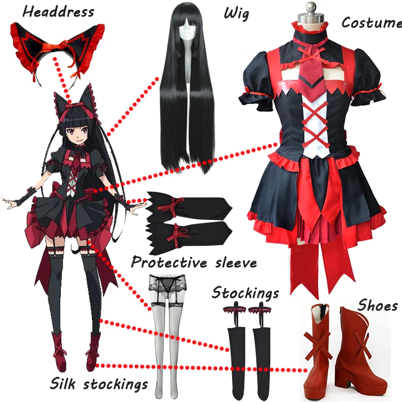 Anime-GATE-Cosplay-Rory-Mercury-Cosplay-Costume-Fancy-Dress-Short ...