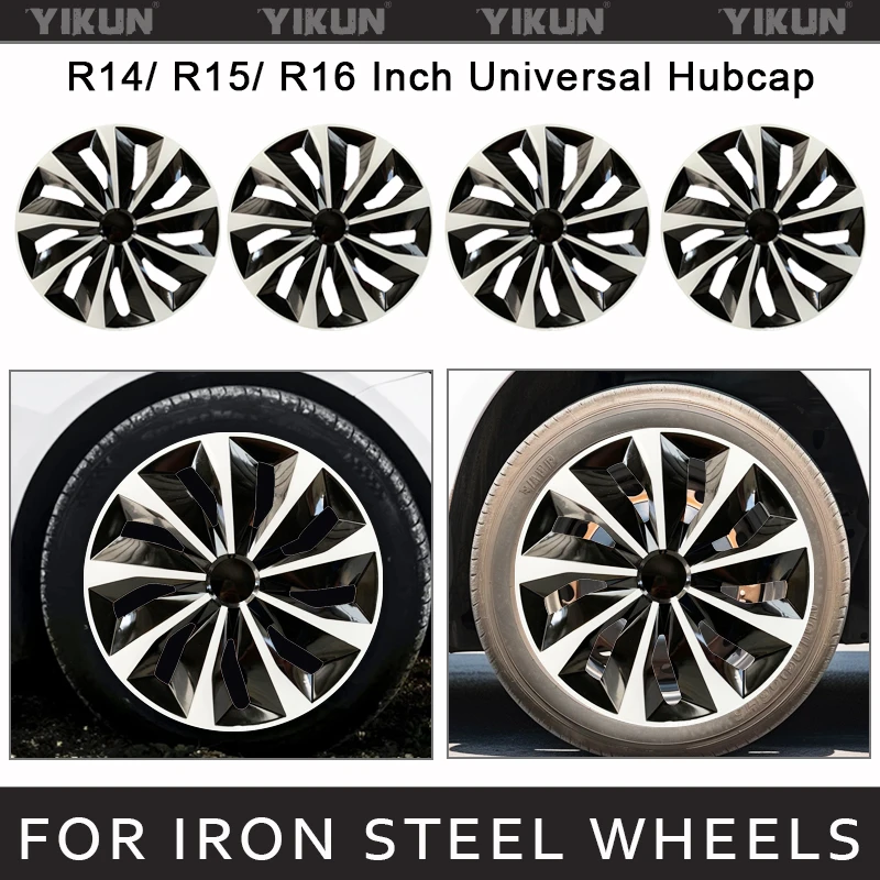 4PCS-Universal-Wheel-Cover-Hubcap-R14-R15-R16-Inch-Replacement-Hub-Caps ...