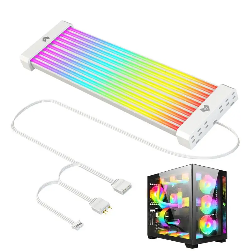 ARGB-PSU-Power-Supply-Extension-Cable-RGB-Flow-ATX-24Pin-PCIe-GPU-Dual ...