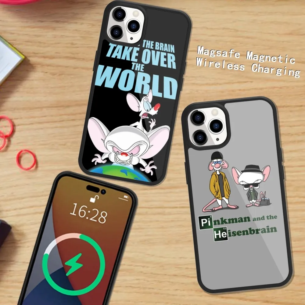 Pinky And The Brain Phone Case Magsafe Magnetic For iPhone 15 14 13 12 ...