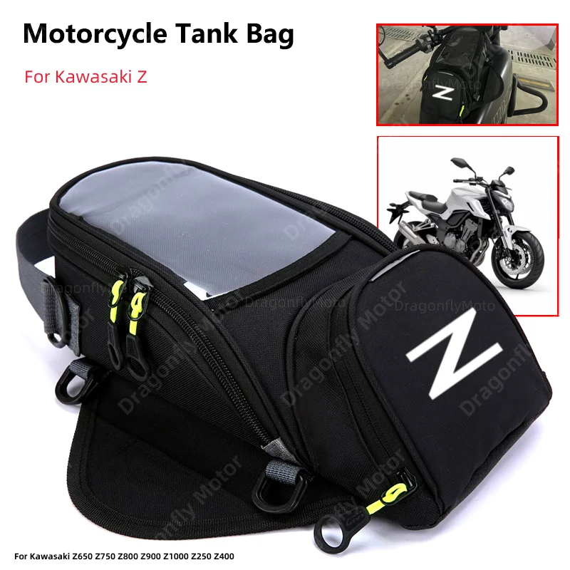 Motorcycle Fuel Bag Mobile Phone Navigation Tank For Kawasaki Z650 Z750 ...