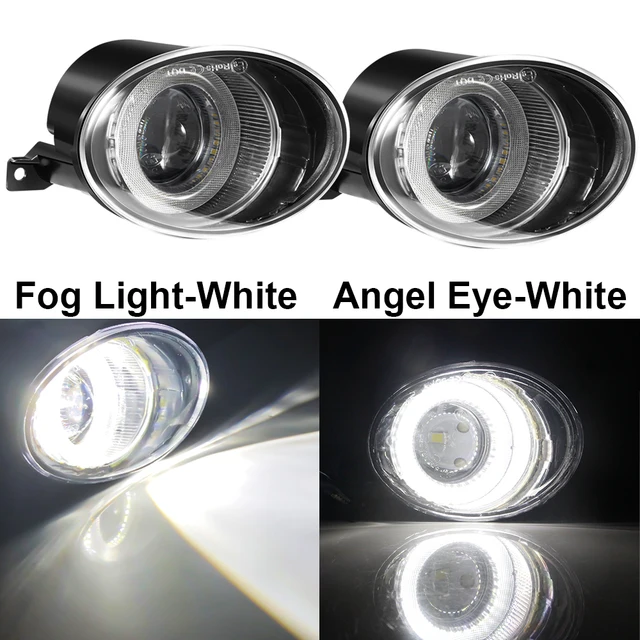 9006 LED Lens Fog Light Angel Eye DRL Daytime Running Lamp Canbus For ...