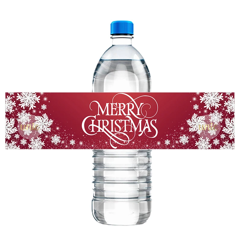 Snowflake Water Bottle Label