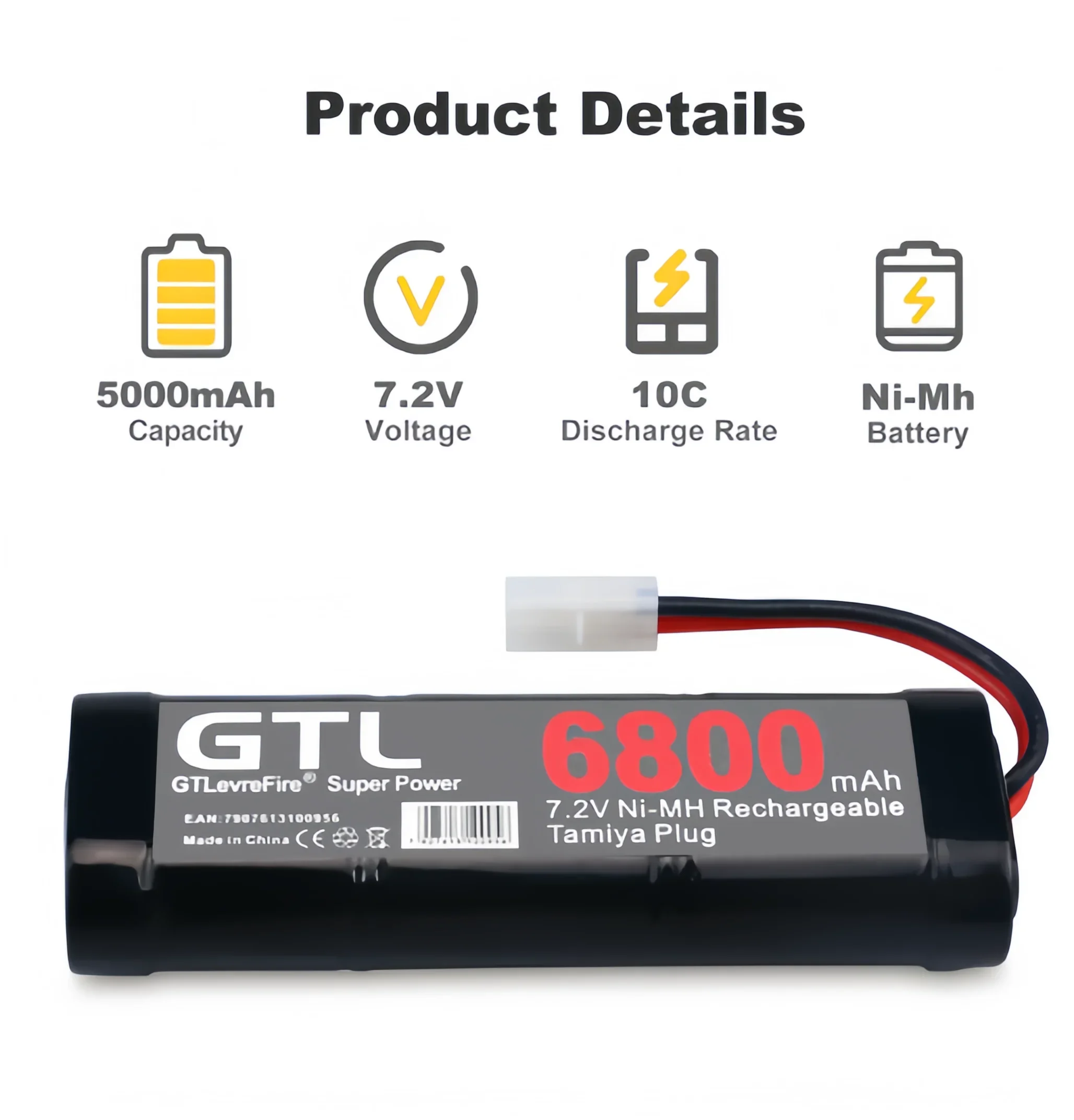 7-2V-6800mAh-NiMH-Replacement-RC-Battery-with-Tamiya-Discharge ...