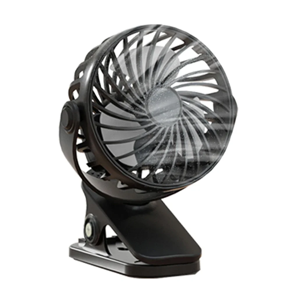 USB Rechargeable Table Fan Clip-on Type Portable Mini Desk Fan 360 ...