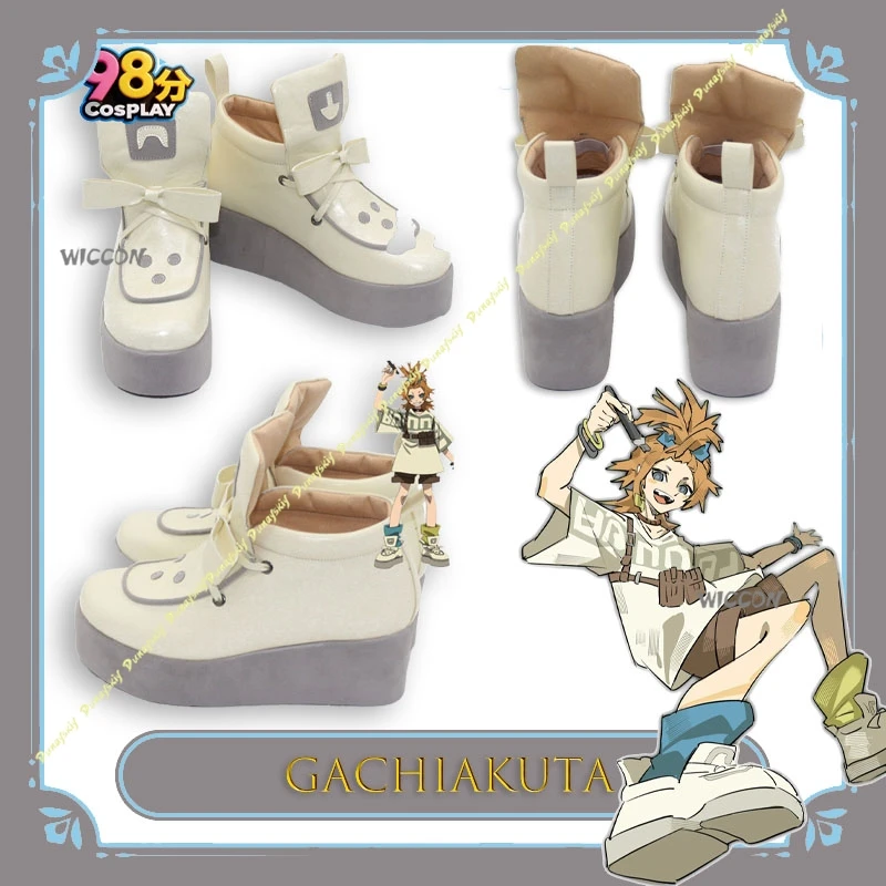 Remlin Boots Crushed Gachiakuta Cosplay Metal Boots Spiked Toe Armor ...