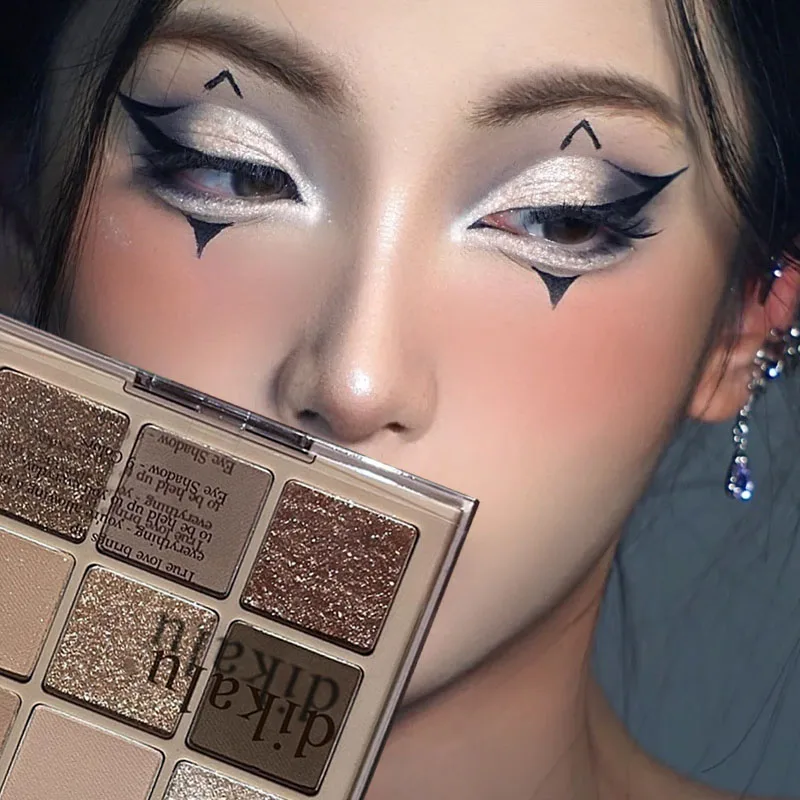 Diamond Matte Eye Shadow Palette Glitter Nude Eyeshadow Shiny ...