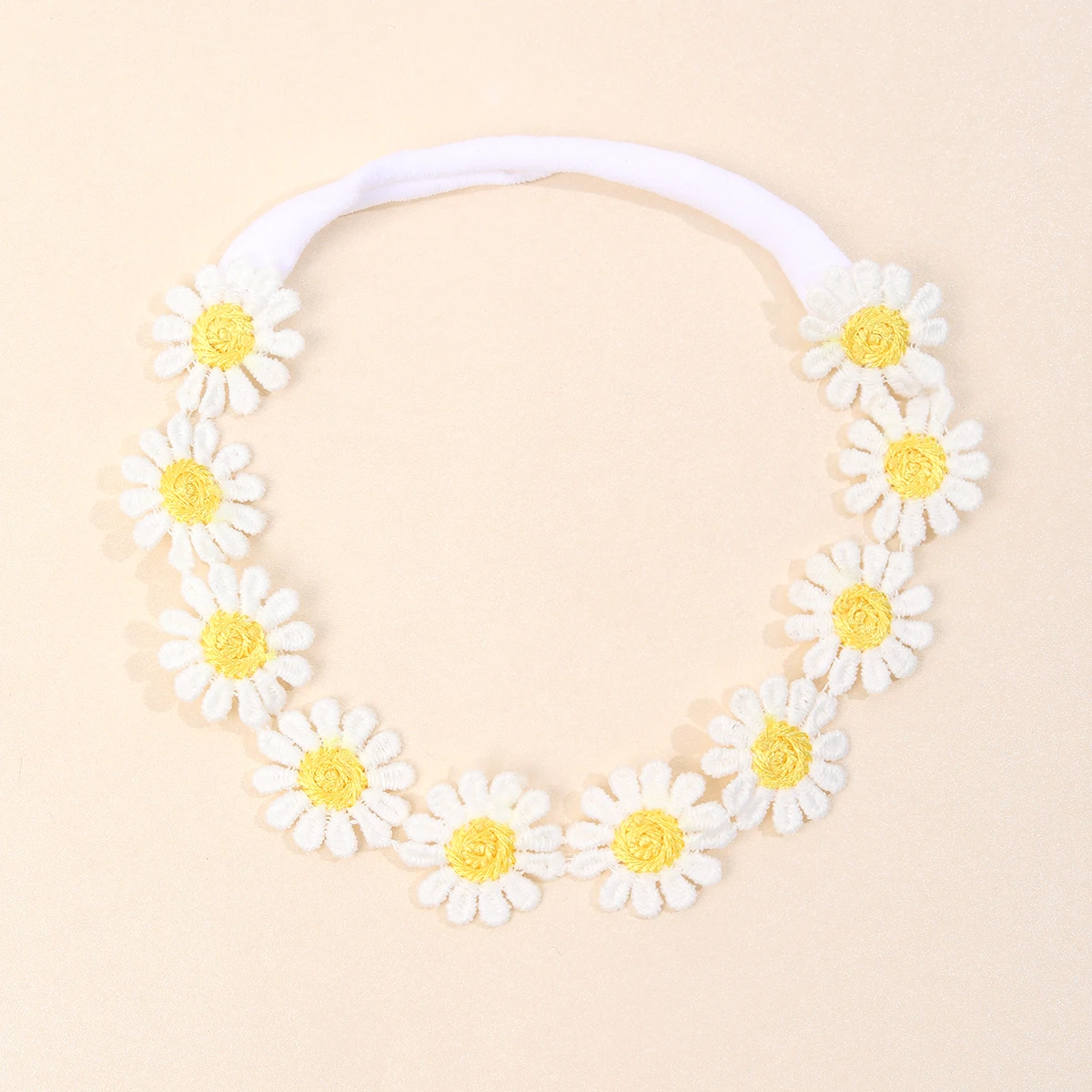 1pc Daisy Headband for Baby Elegant Flower Elastic Hairband Spring ...