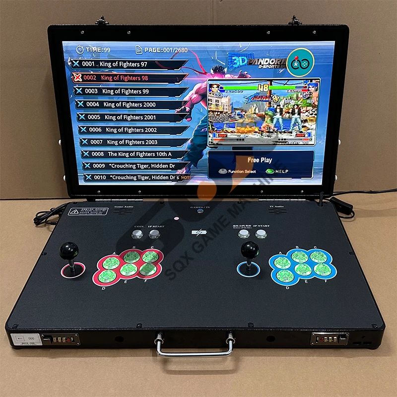 Coin Operated 27 Inch Fighting Game Machine Pandora Box 9D King of ...