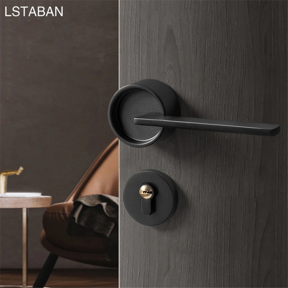 Zinc-Alloy-Mute-Mechanical-Gold-Door-Lock-Interior-Silent-Safety-Home ...