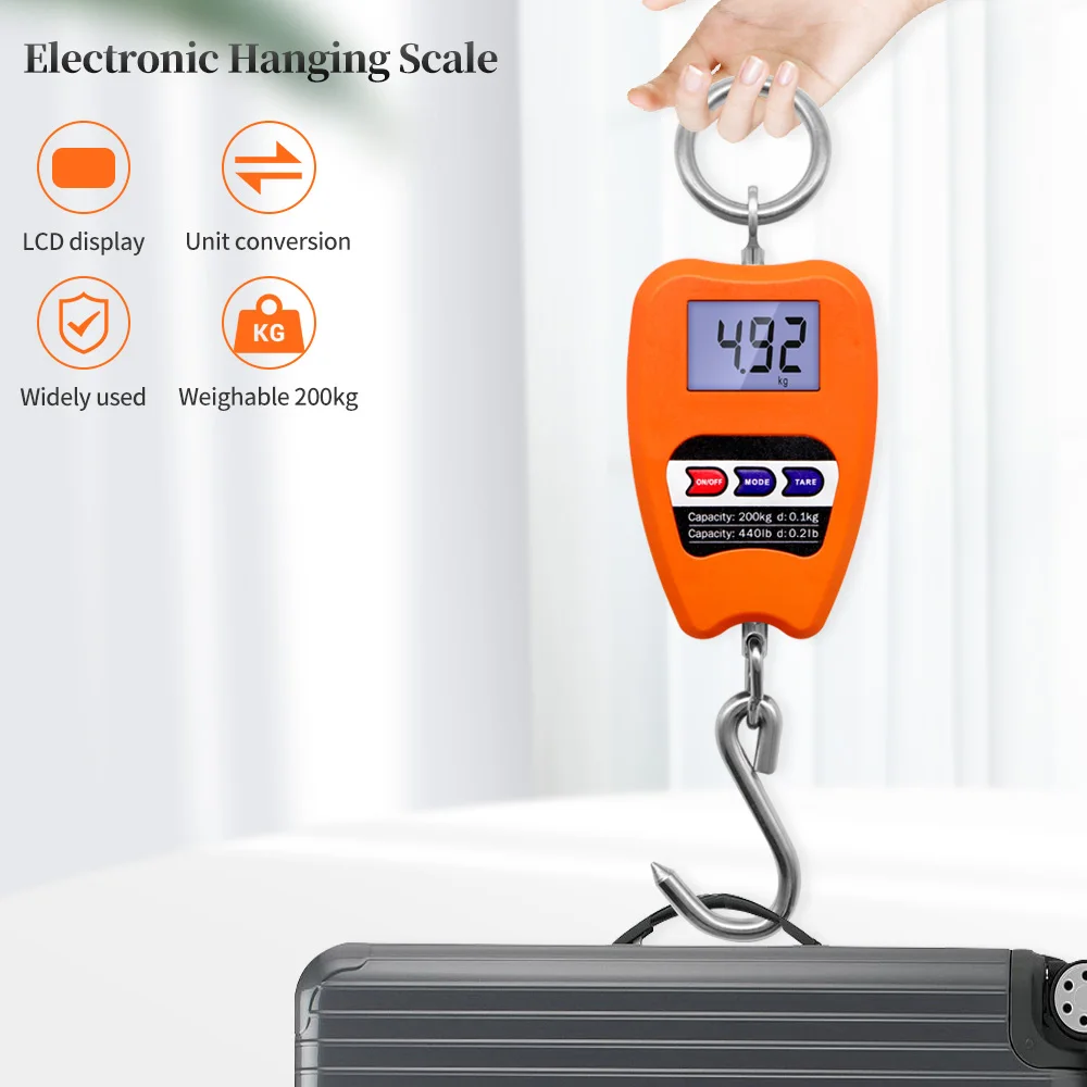 Lifting Hook Scale Heavy Duty Steelyard Hook Scale Digital Stainless ...
