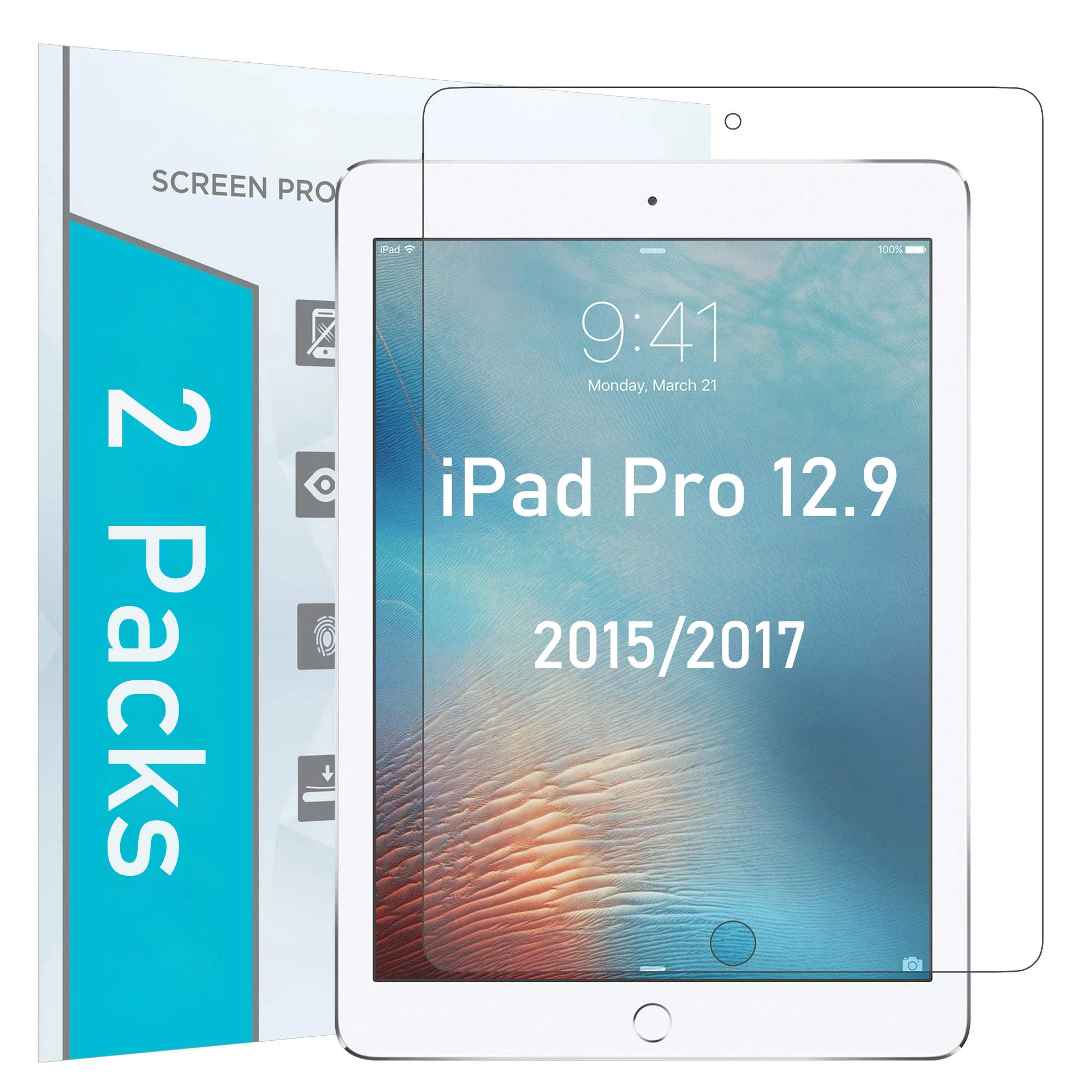 2-Packs-Tempered-Glass-For-Apple-iPad-Pro-12-9-2015-2017-Anti-Scratch ...