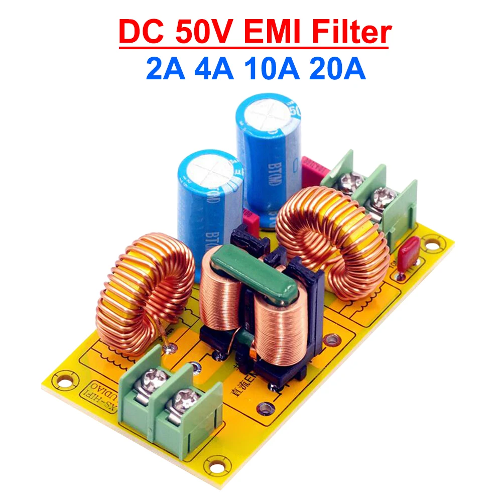 2A-4A-10A-20A-DC50V-Filter-EMI-electromagnetic-interference-Filter-EMC-FCC-high-frequency-power ...